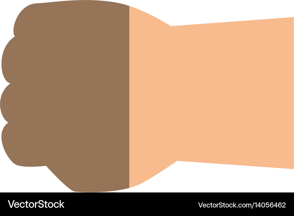 Hand human fist isolated icon Royalty Free Vector Image