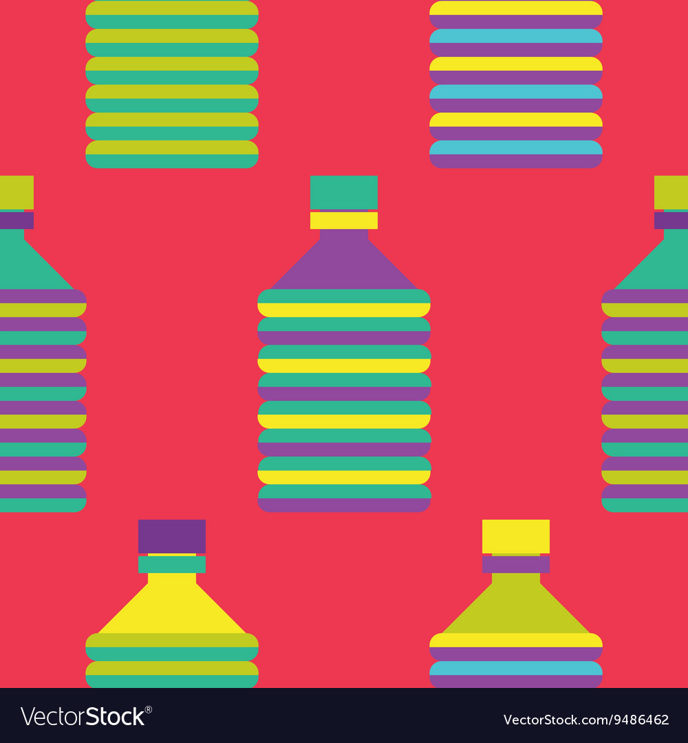 Seamless bottle pattern colourful Royalty Free Vector Image