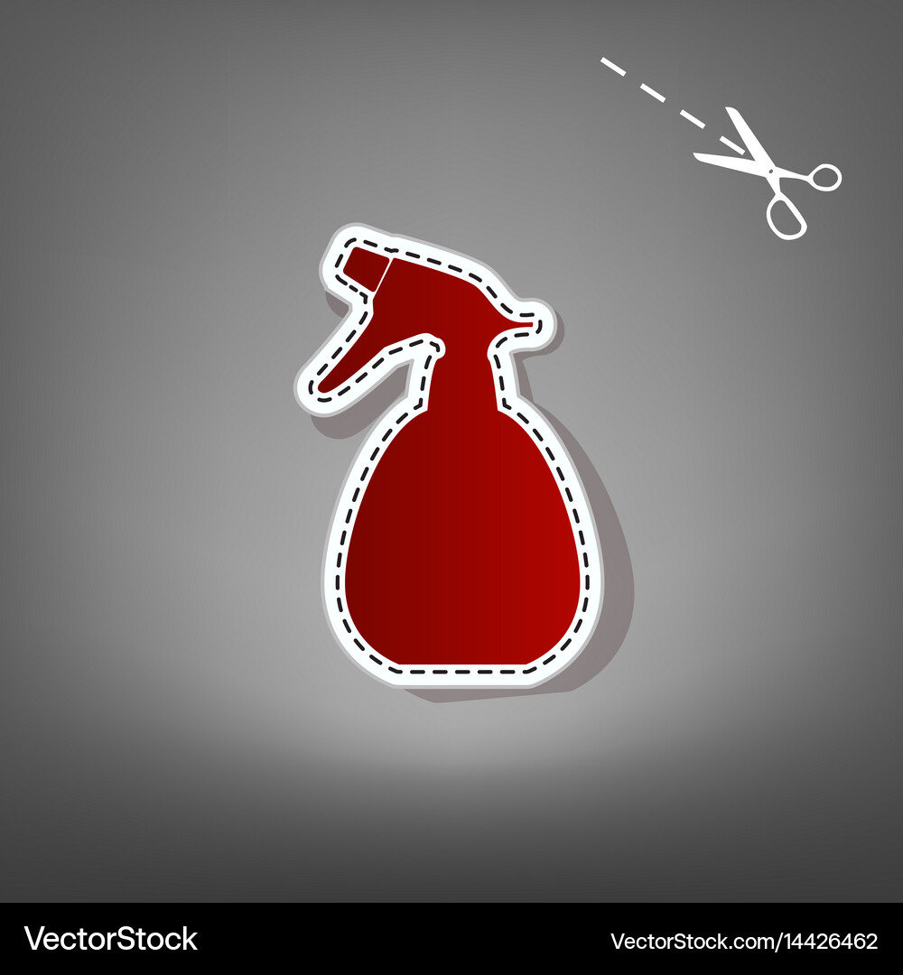 Spray bottle for cleaning sign red icon Royalty Free Vector