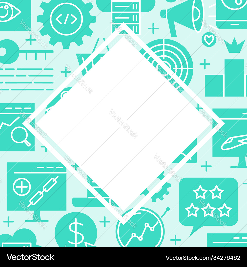 Website promotion banner in flat style with place Vector Image