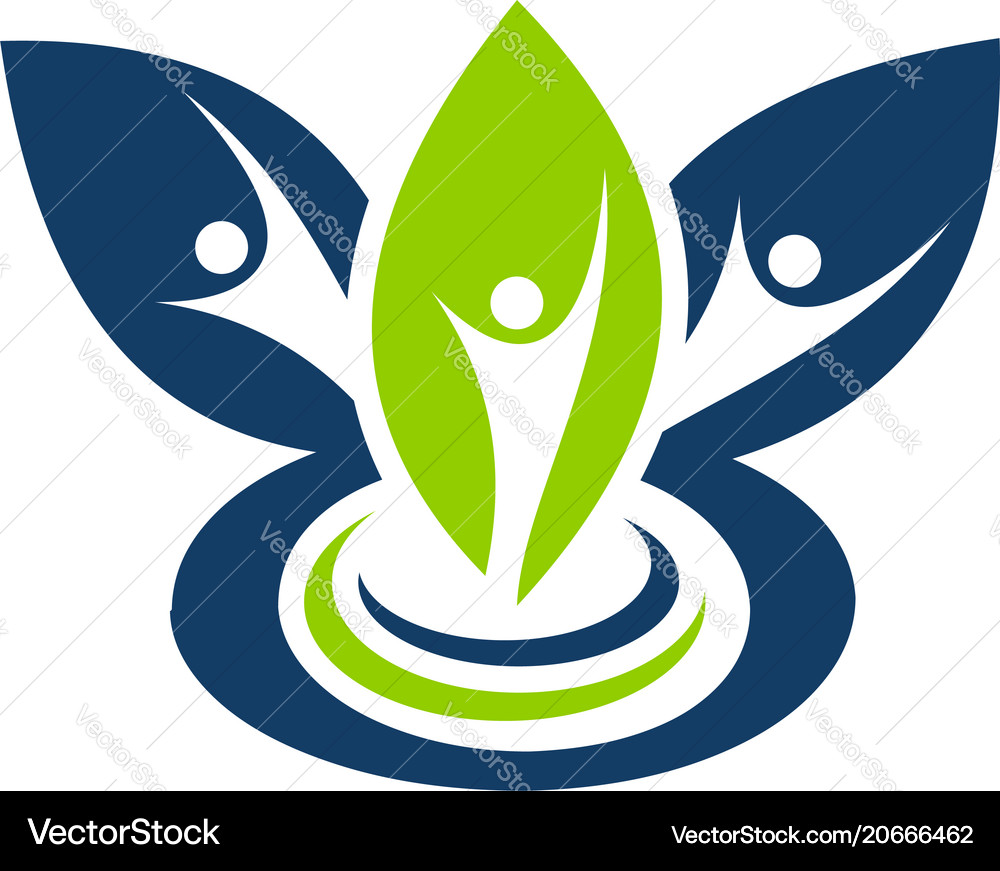 Wellness center yoga Royalty Free Vector Image