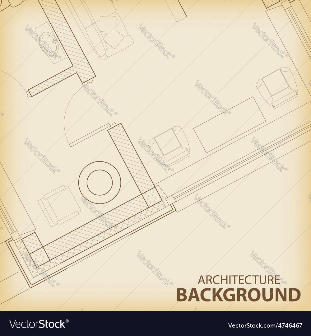 Architecture interior plan background Royalty Free Vector