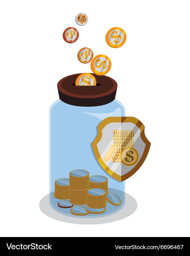 Bank and money savings Royalty Free Vector Image