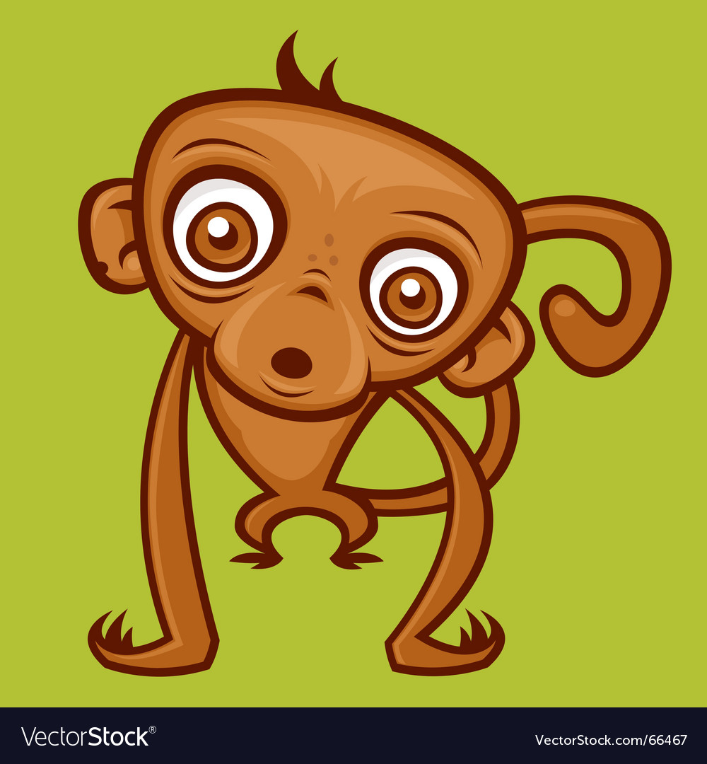 Cartoon monkey Royalty Free Vector Image - VectorStock