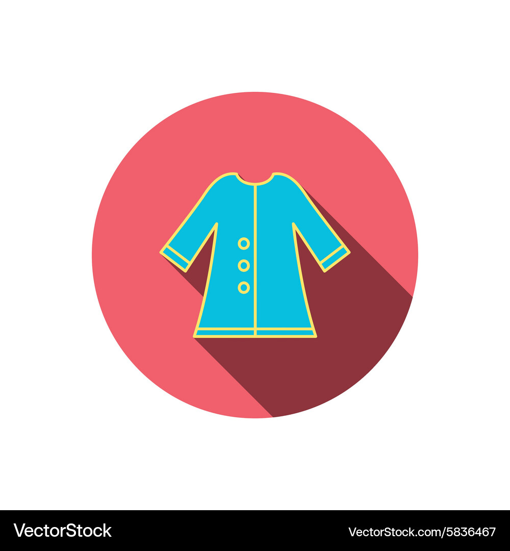 Cloak icon protection jacket outerwear sign Vector Image