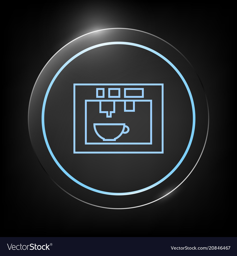 Coffee machine maker linear icon Royalty Free Vector Image