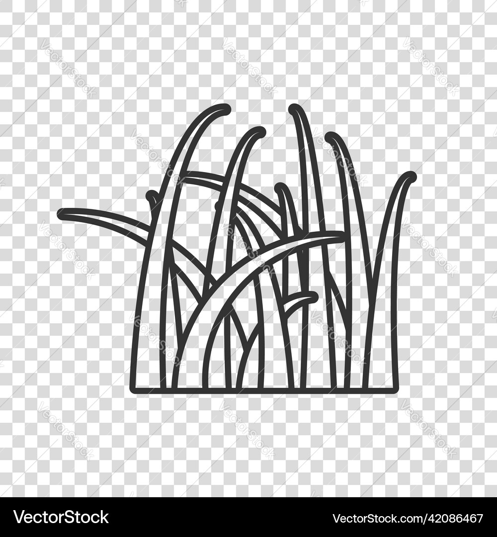 Grass icon in flat style eco lawn on white Vector Image