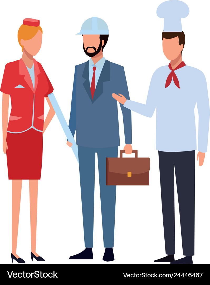 Jobs and professions avatar Royalty Free Vector Image