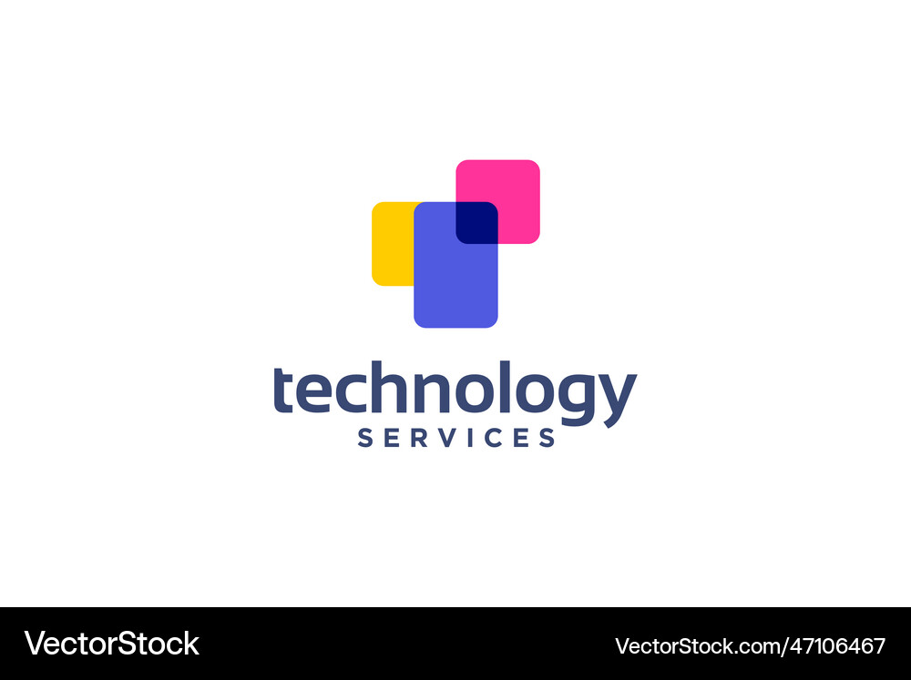 Letter t logo icon alphabet geometric shape Vector Image
