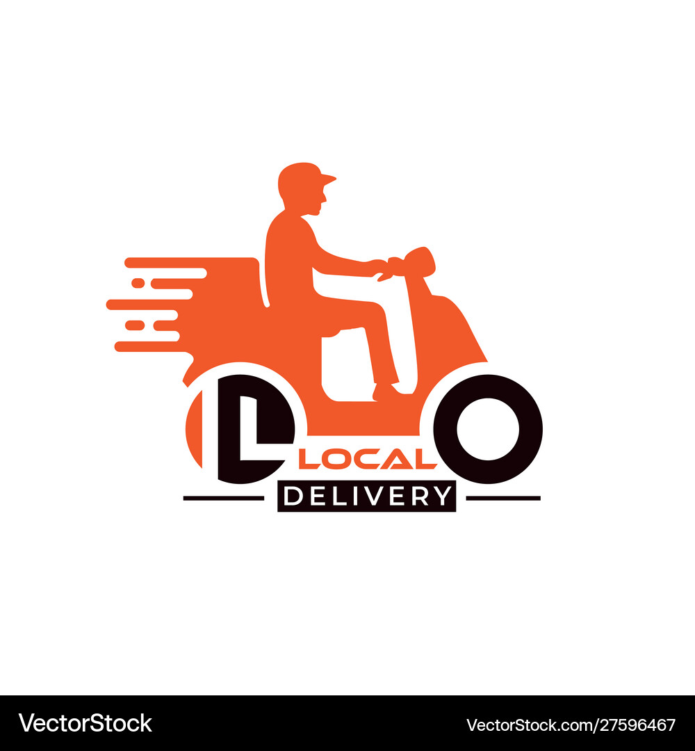 Local delivery logo design template eps Royalty Free Vector