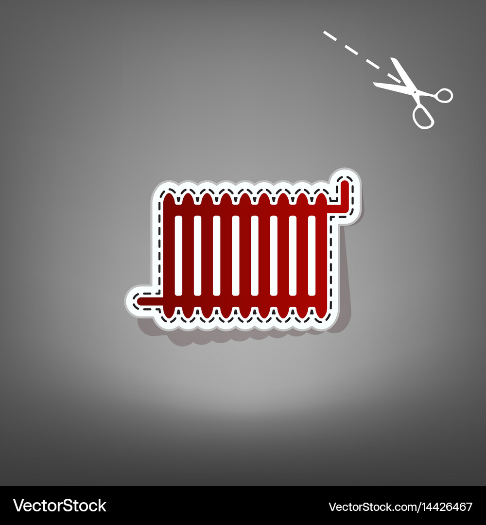 Radiator sign red icon with for applique Vector Image