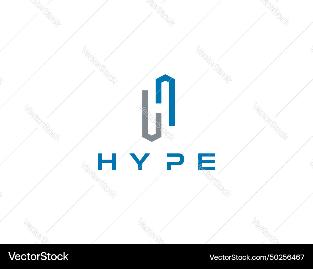 Simple modern letter h business logo design Vector Image