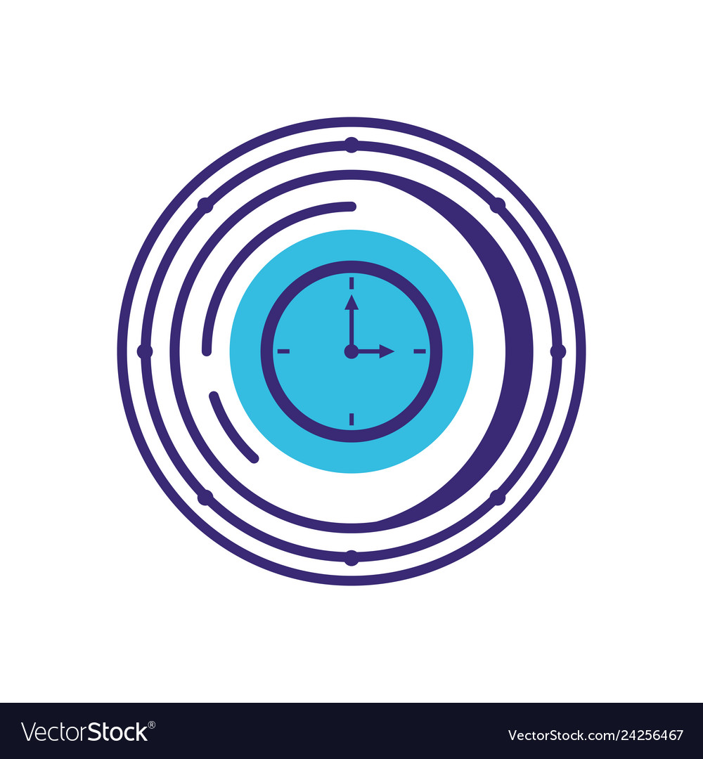 Time clock isolated icon Royalty Free Vector Image