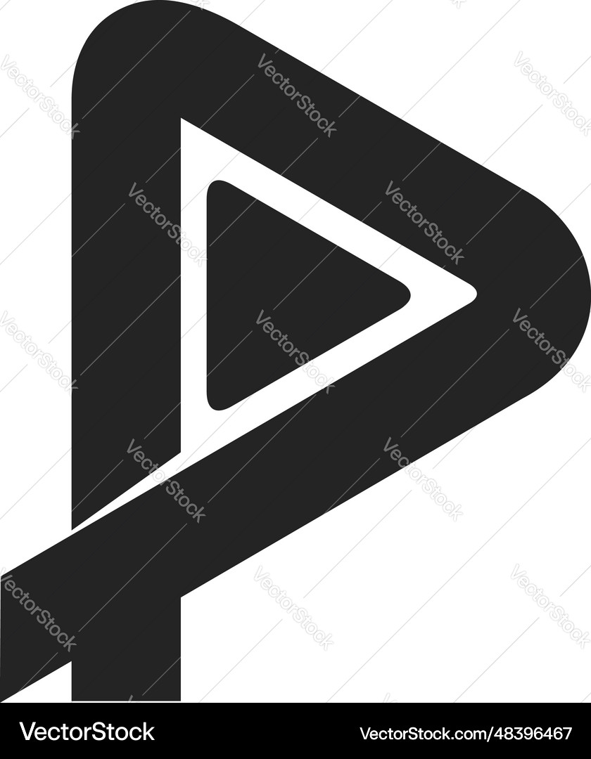 Video logo template isolated brand identity icon Vector Image