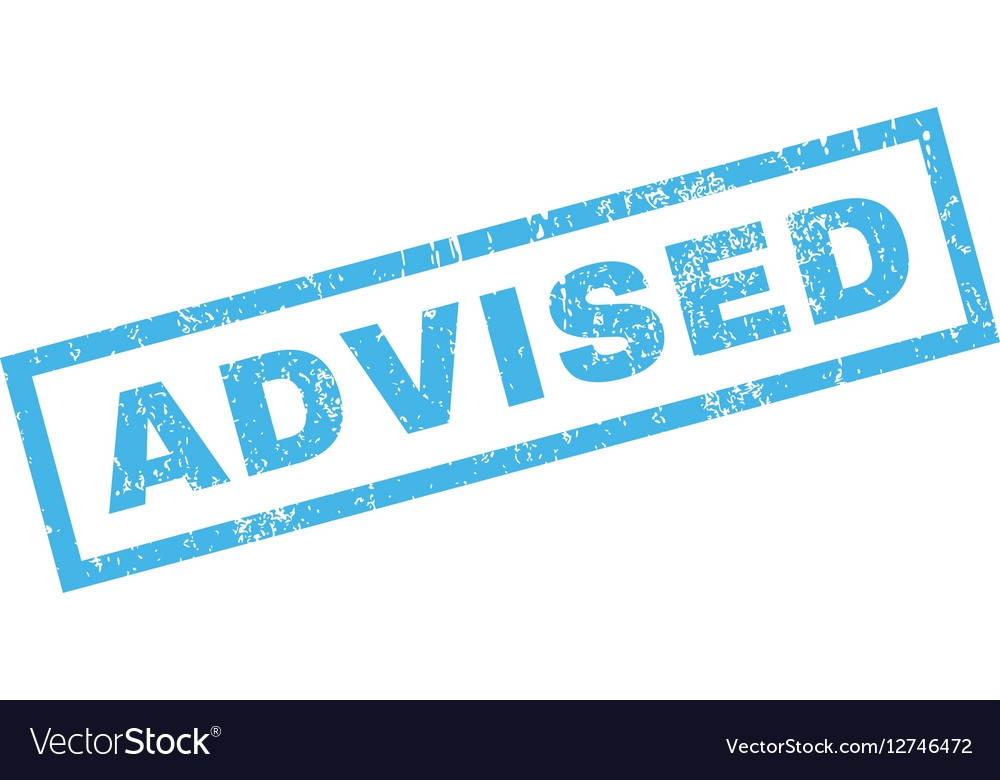 Advised rubber stamp Royalty Free Vector Image