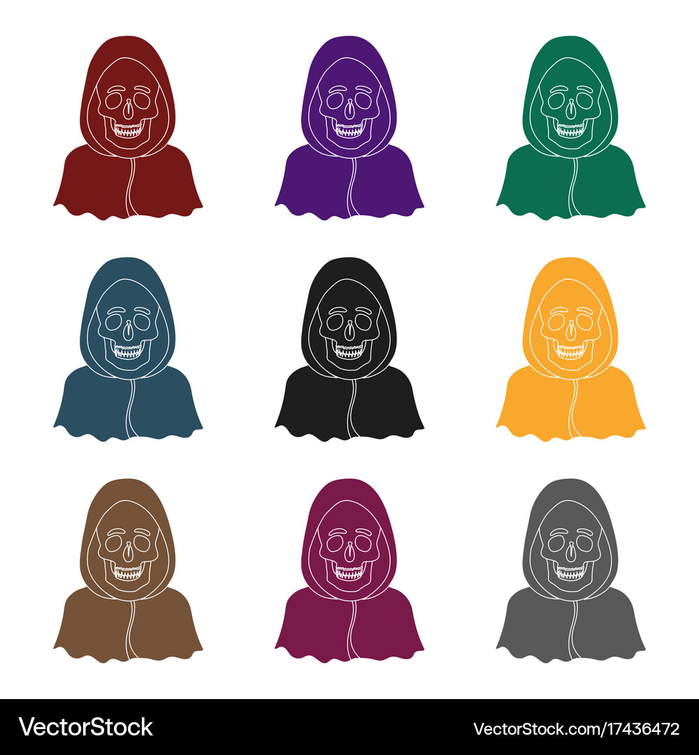 Death icon in black style isolated on white Vector Image