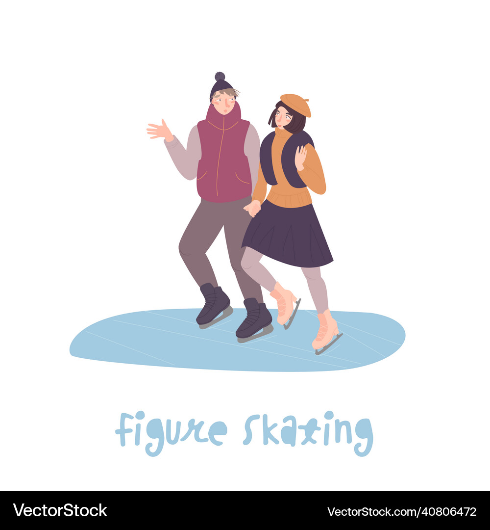 Figure skating pictograph sign editable Royalty Free Vector