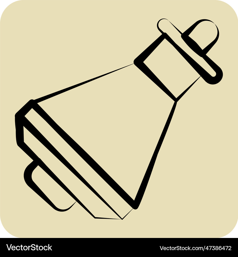 Icon space capsule related to space symbol hand Vector Image