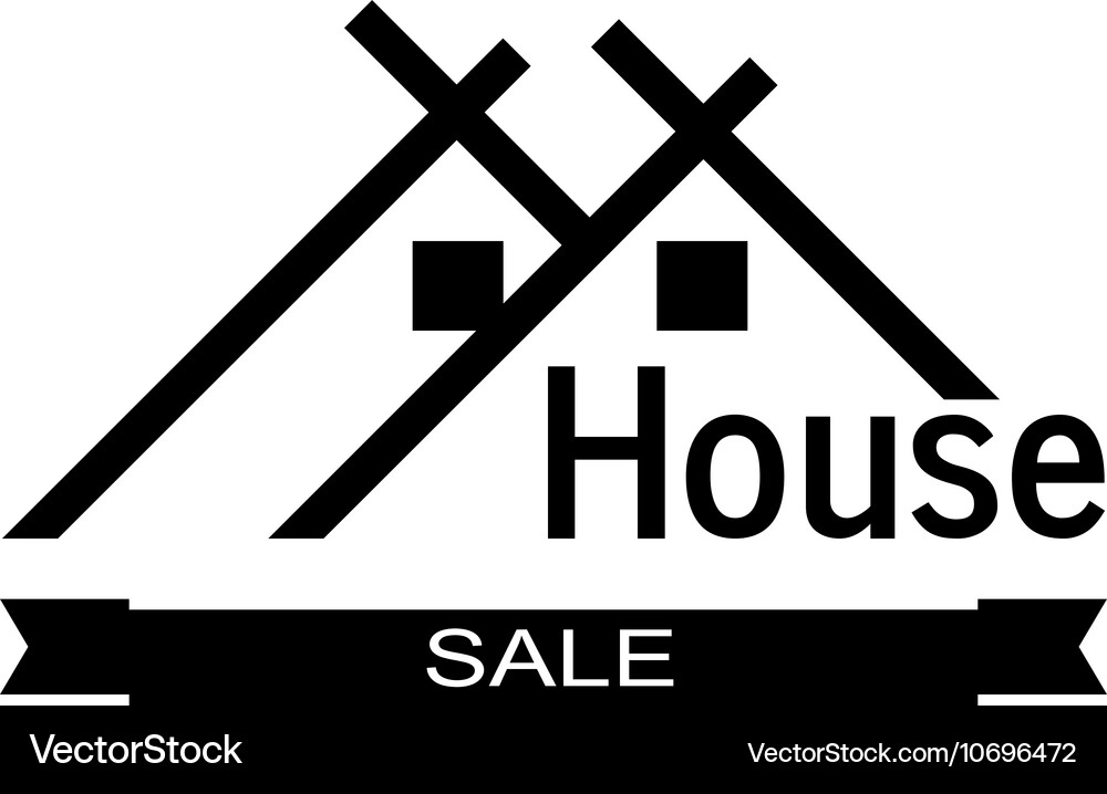 Logo of the house emblem Royalty Free Vector Image