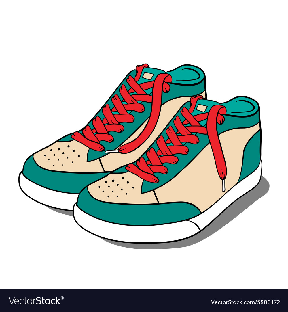 Sport Shoes Sneakers Royalty Free Vector Image