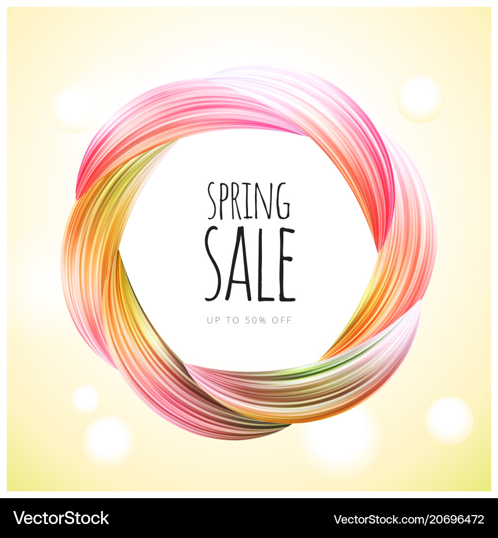 Spring sale background banner with beautiful Vector Image