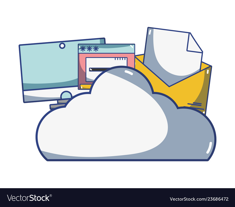 Technology computing cartoon Royalty Free Vector Image