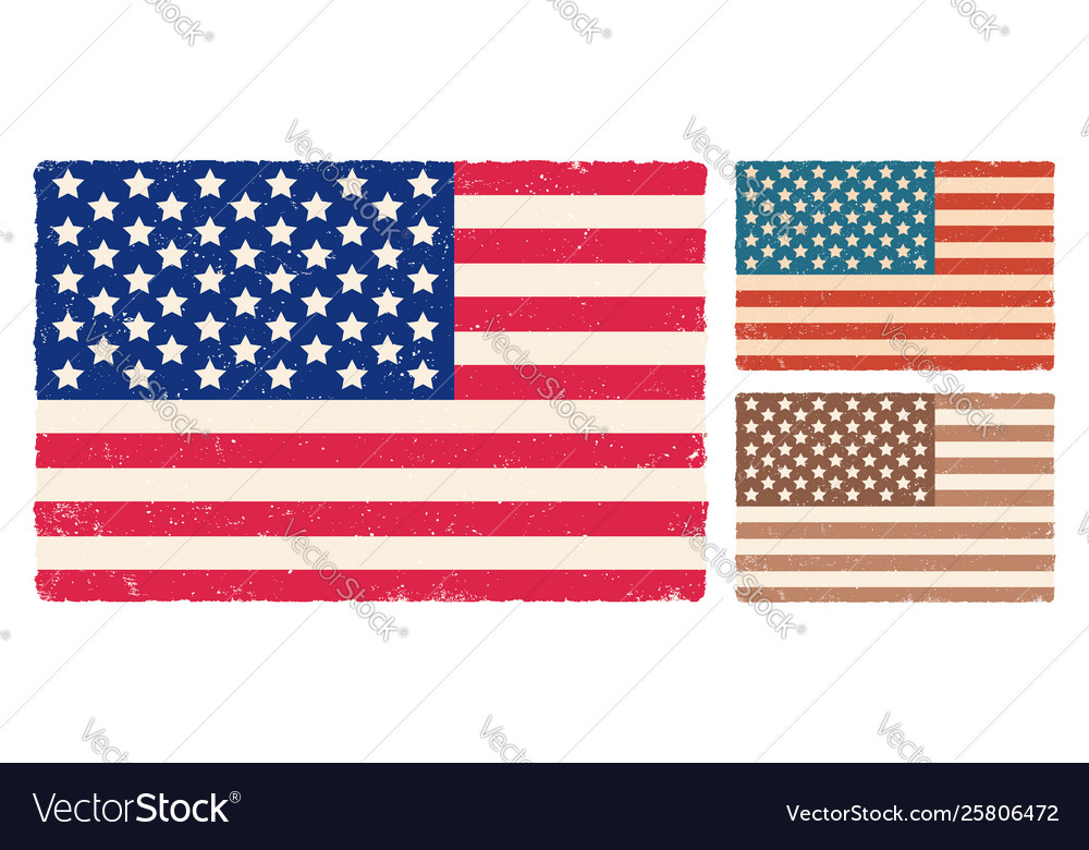 Vintage flag usa Royalty Free Vector Image - VectorStock