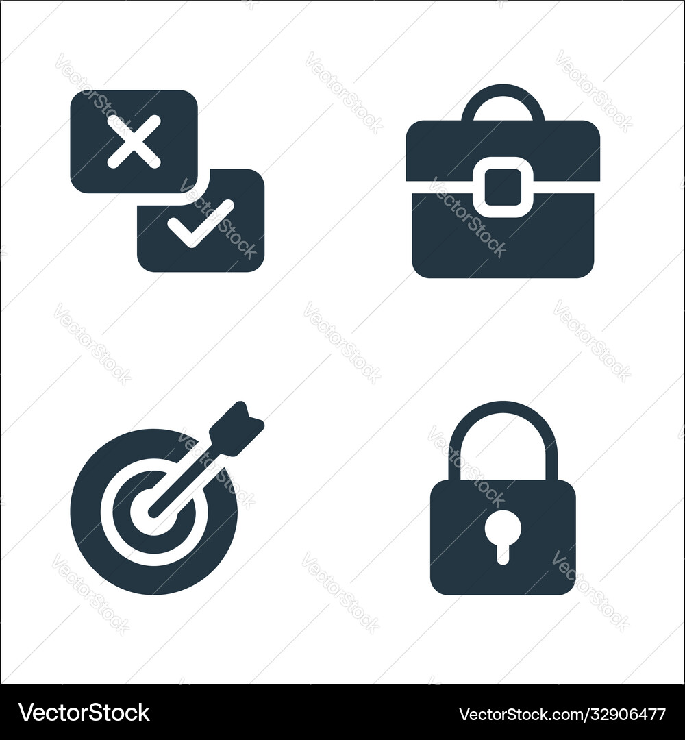 Business line icons linear set quality line set Vector Image