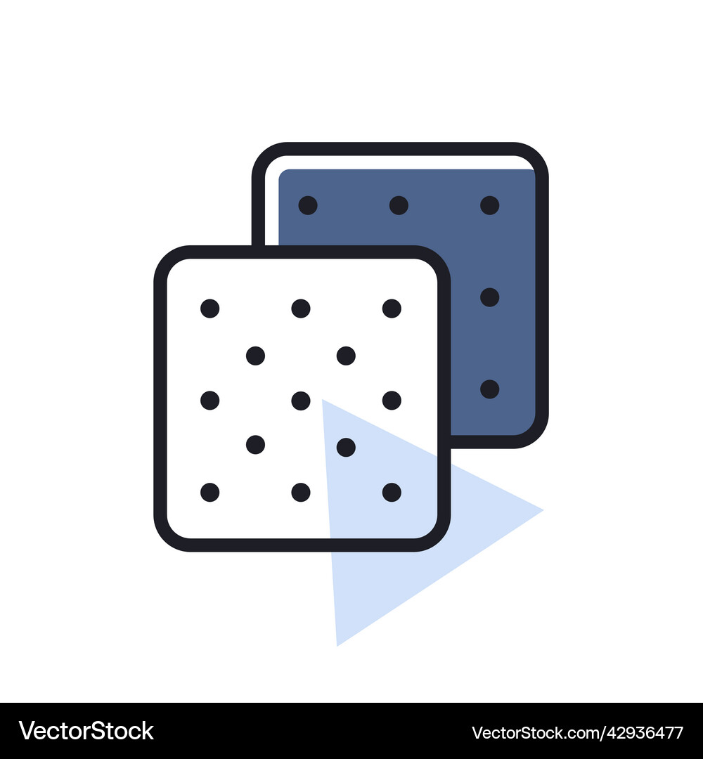 Cookie icon fast food sign Royalty Free Vector Image