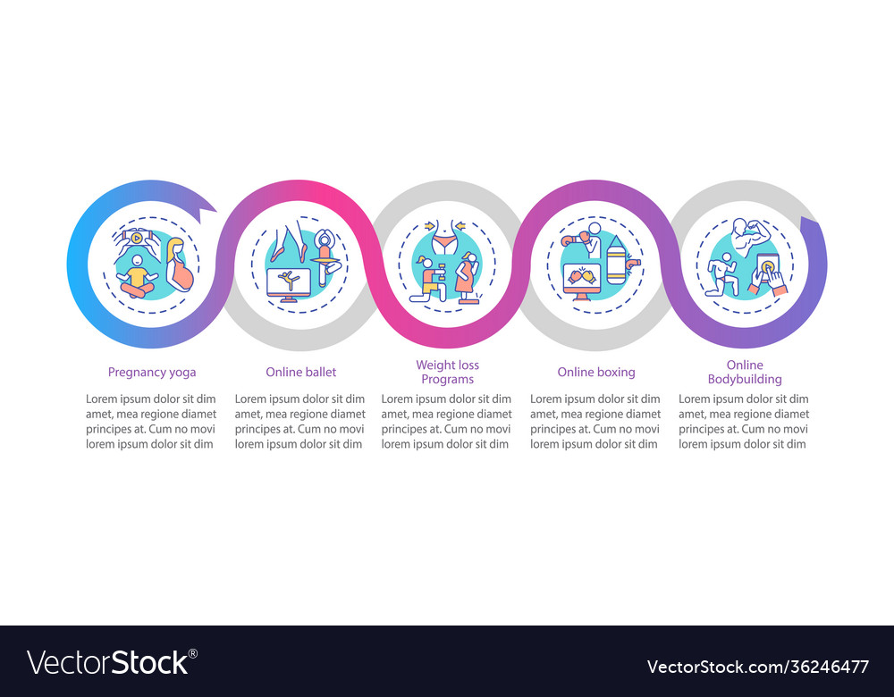 Exercising programs infographic template Vector Image