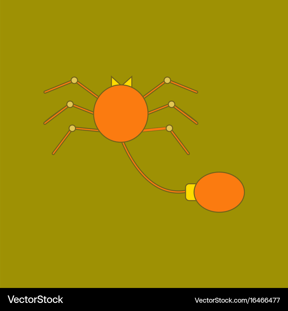 Flat icon on background kids toy spider Royalty Free Vector