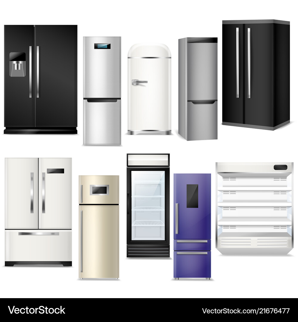 Fridge refrigerator or freezer and Royalty Free Vector Image