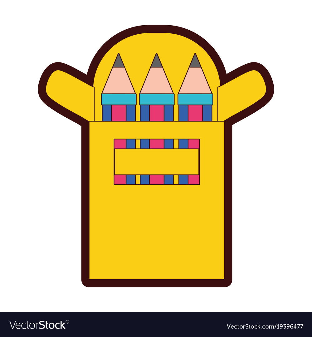 Full color colored pencils object school education