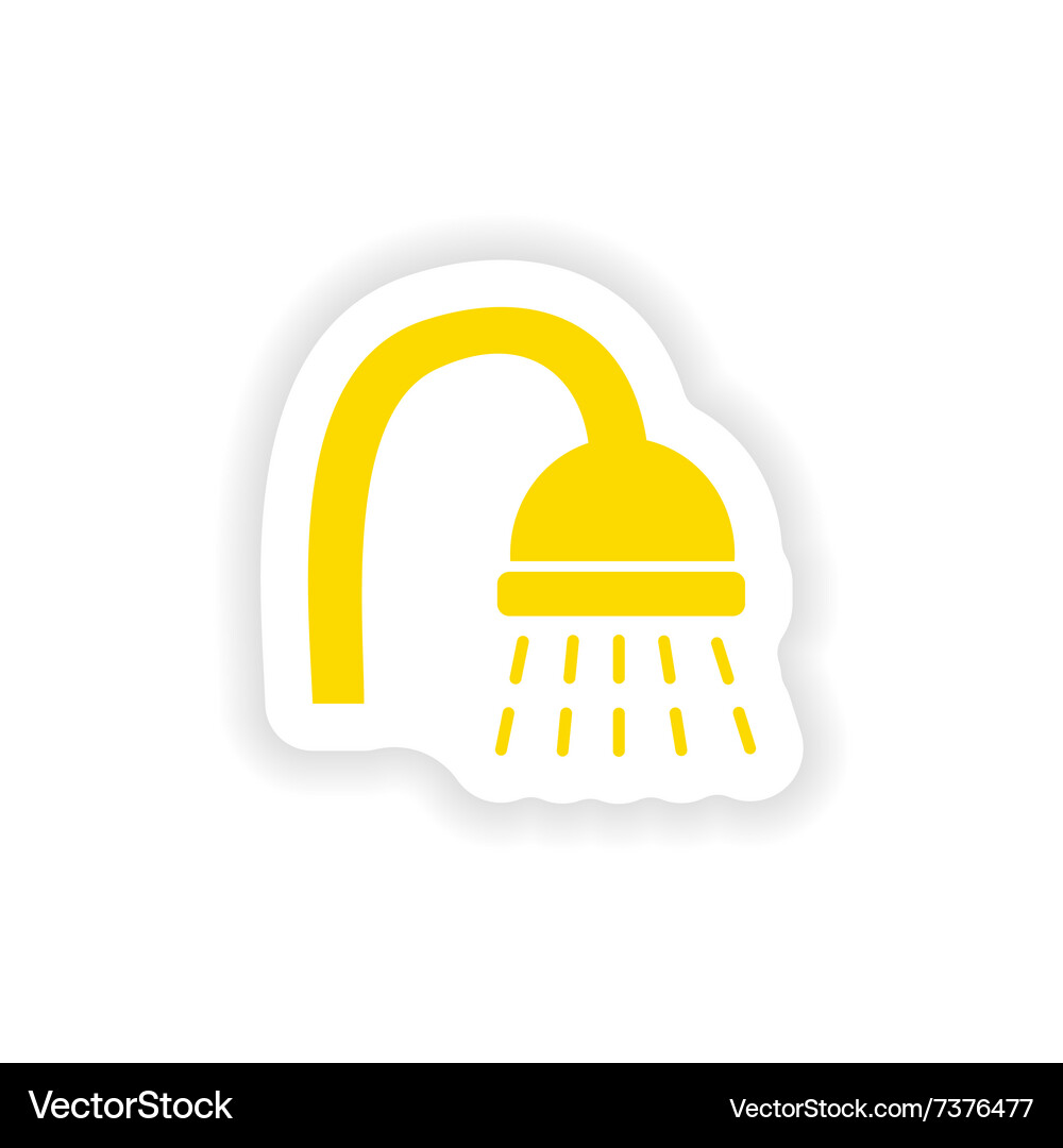 Icon sticker realistic design on paper shower Vector Image