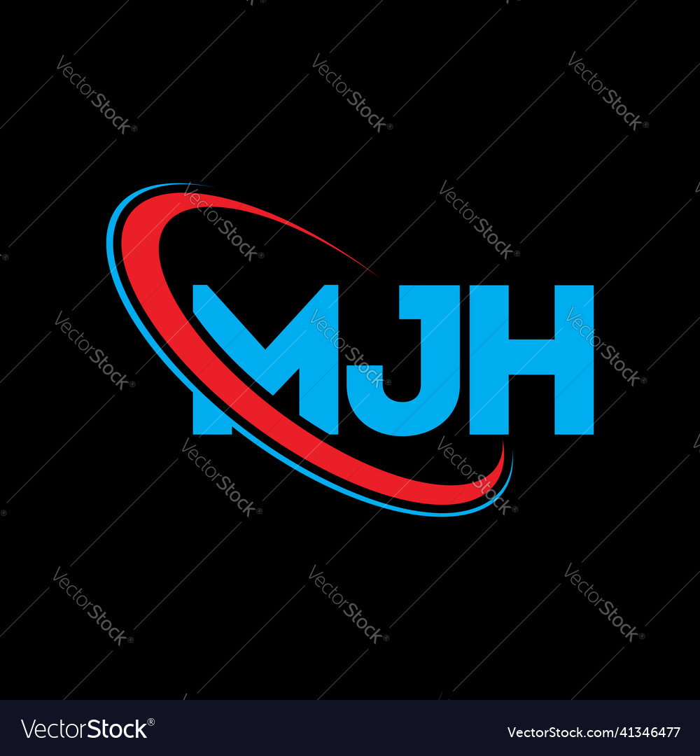 Mjh logo letter design Royalty Free Vector Image