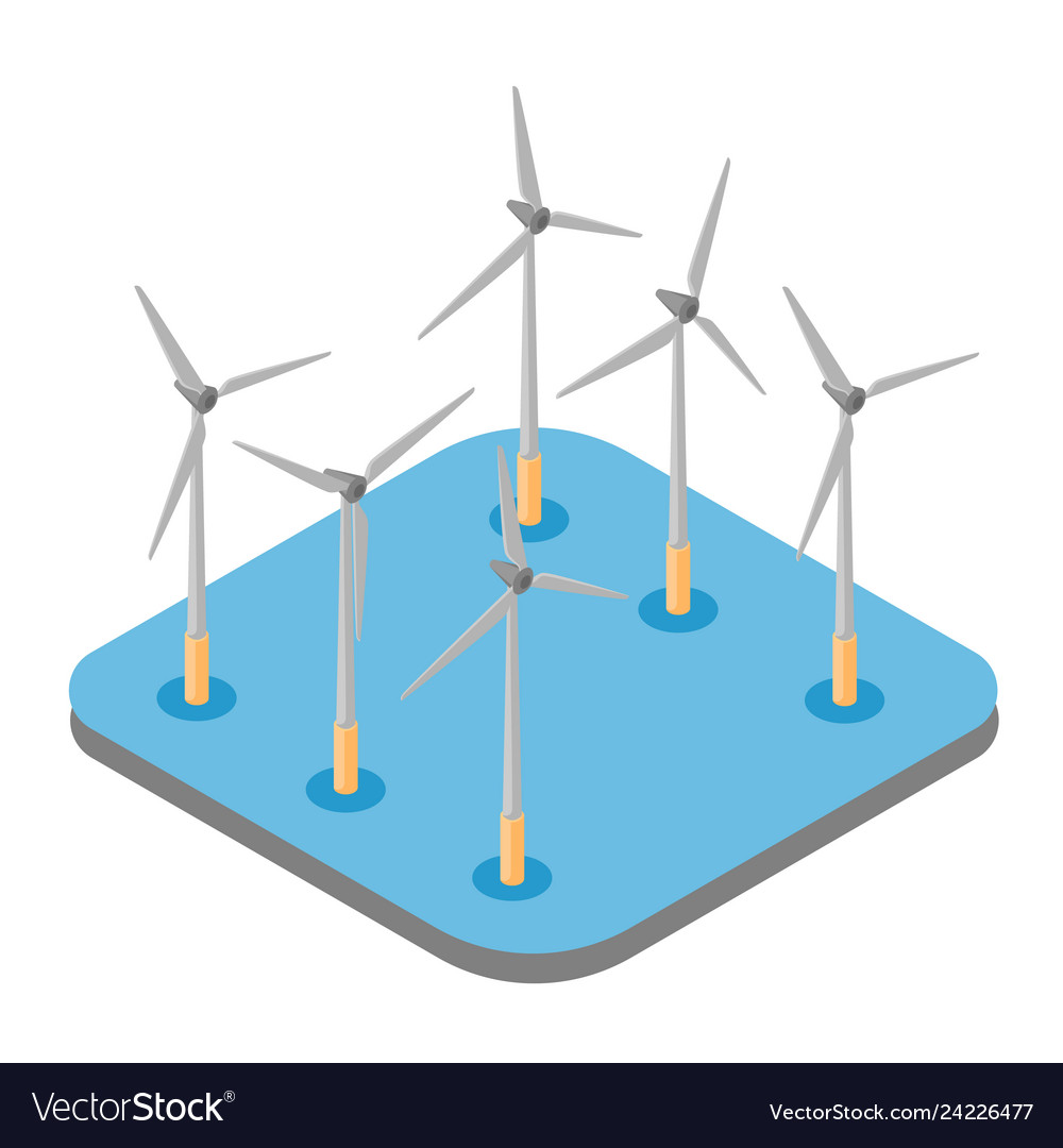 Model wind driven generator Royalty Free Vector Image