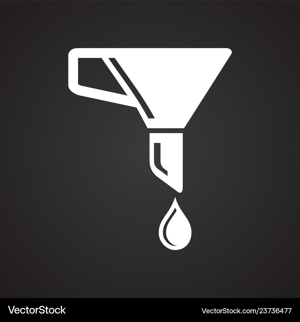 Oil icon on black background for graphic and web Vector Image