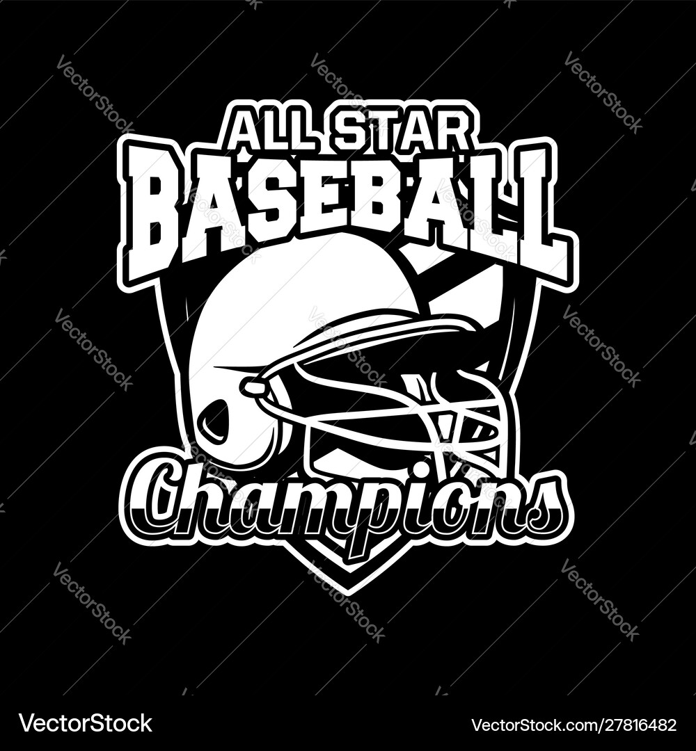 Baseball badge logo emblem template all star Vector Image