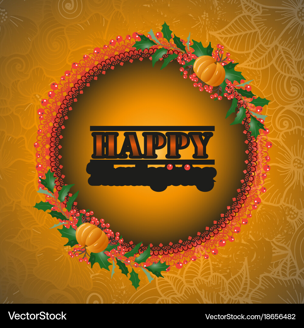 Card design style happy thanksgiving day Vector Image