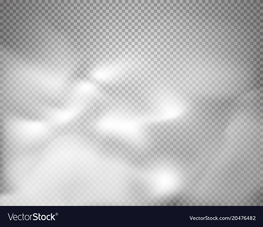 Cloud effect on transparent background Royalty Free Vector