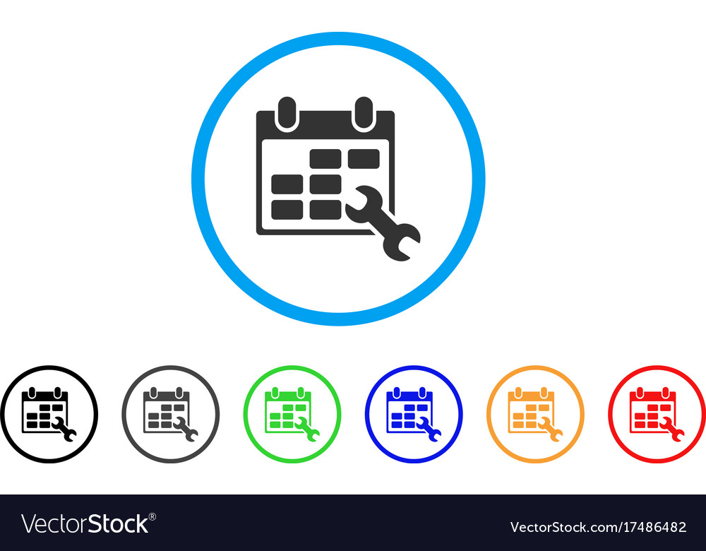 Configure timetable rounded icon Royalty Free Vector Image Configure timetable rounded icon Royalty Free Vector Image