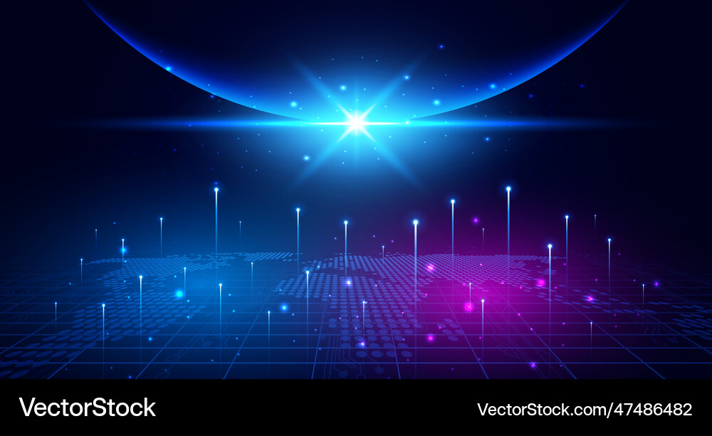 Digital technology speed internet network connect Vector Image