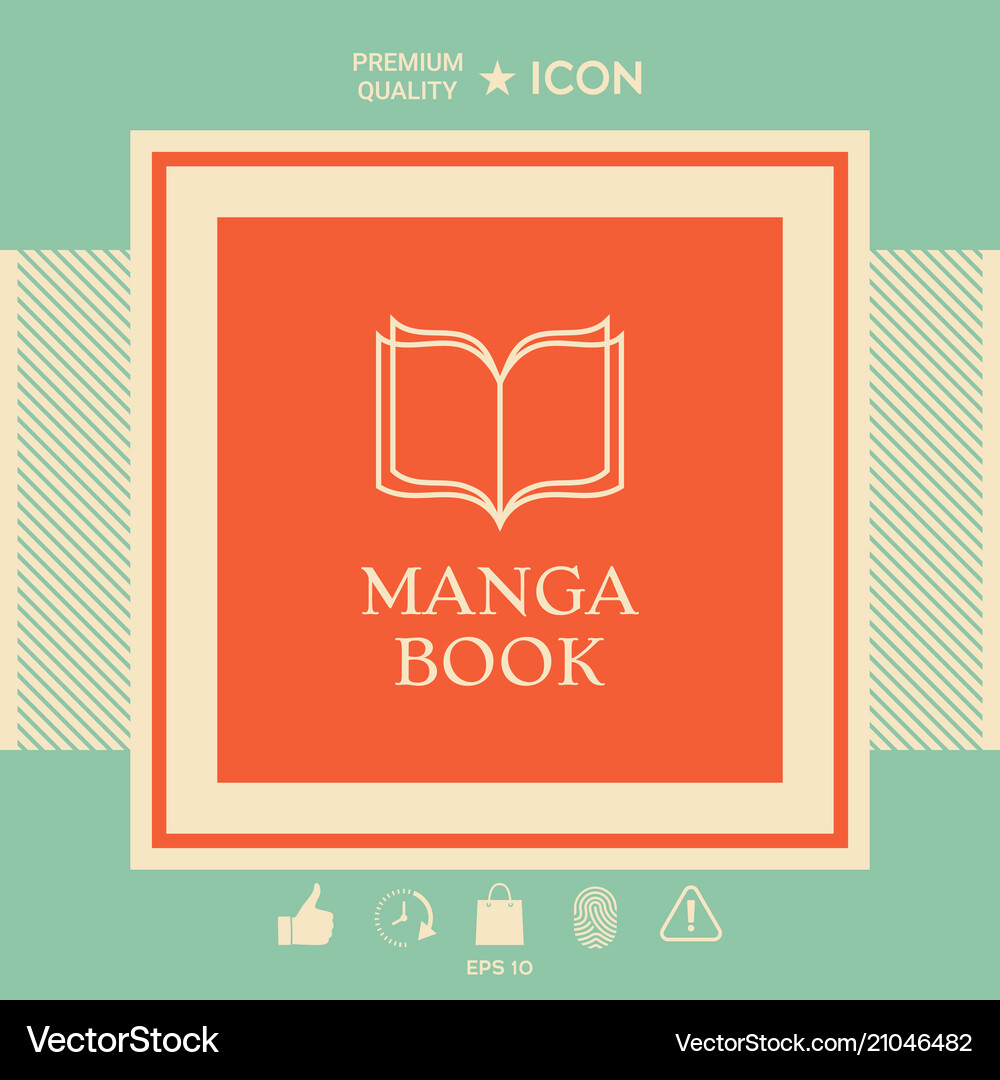 Elegant logo with book symbol pages Royalty Free Vector