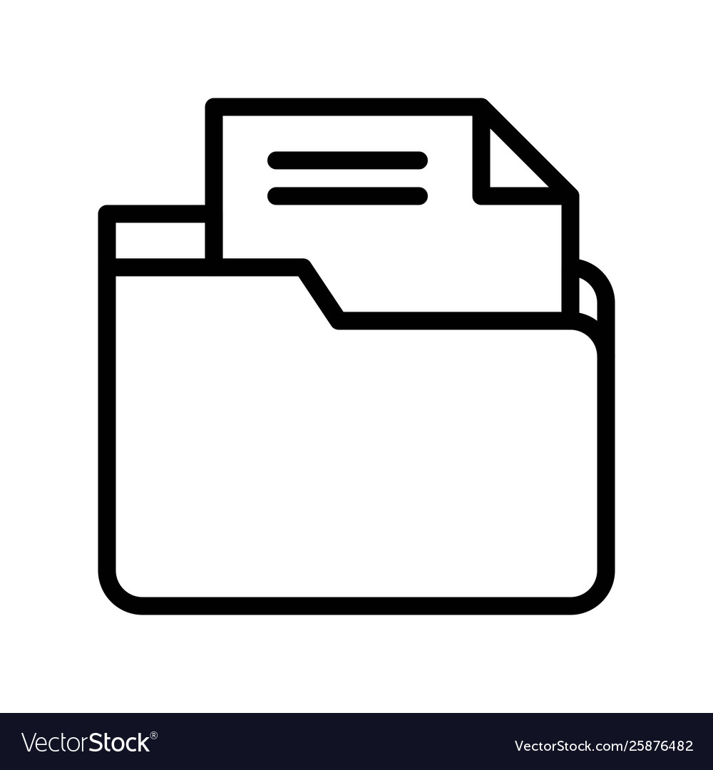 Folder digital marketing line icon editable Vector Image