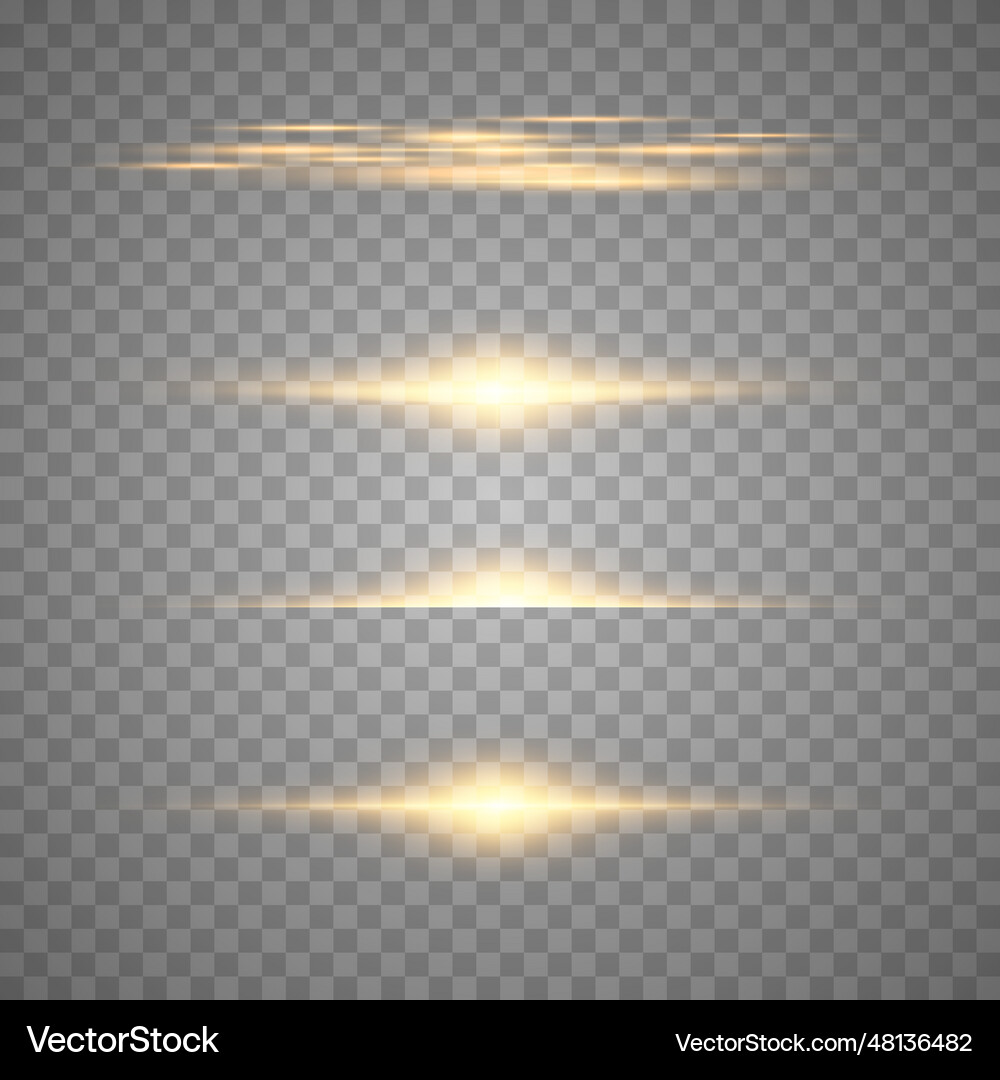 Gold color shining star collection Royalty Free Vector Image