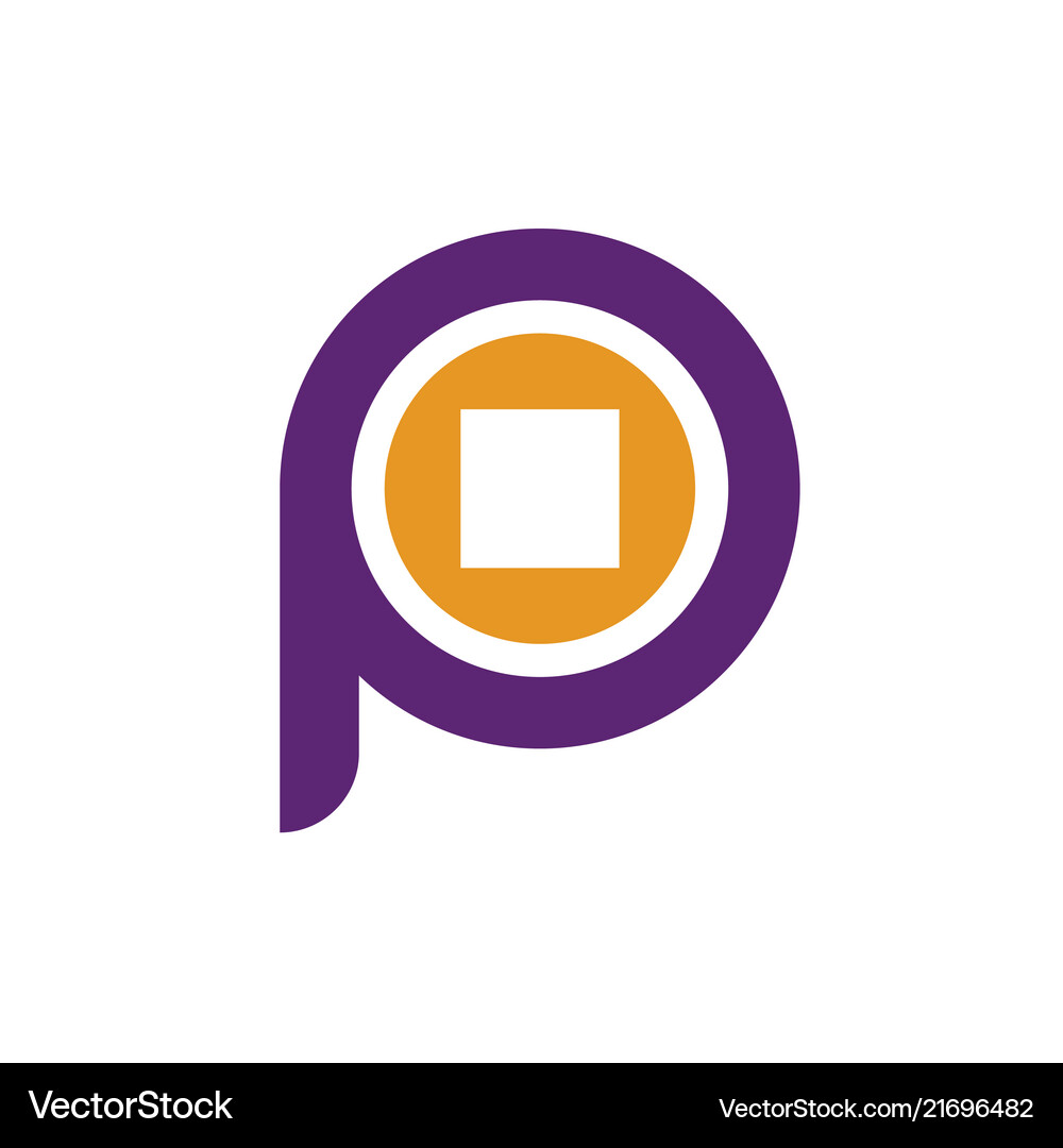 Initial letter p and money symbol logo Royalty Free Vector