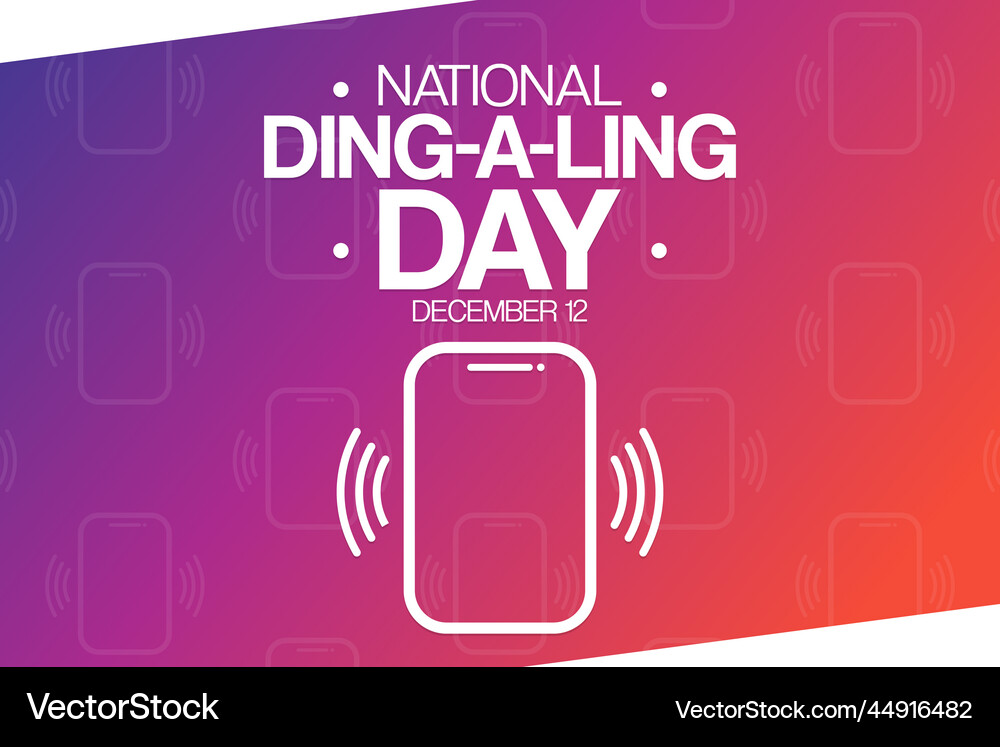 National ding-a-ling day december 12 Royalty Free Vector