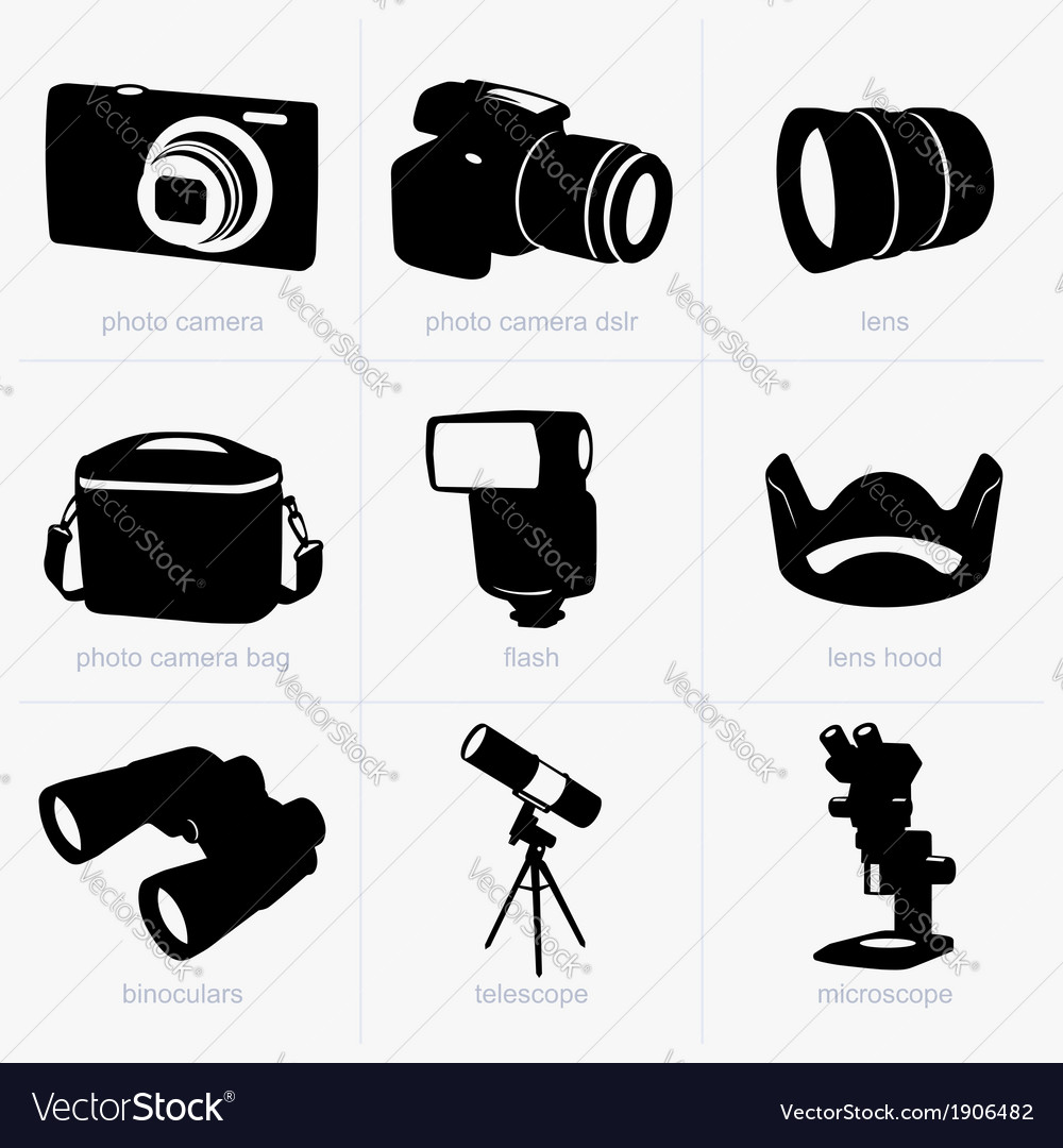 Optical Instruments Collection Royalty Free Vector Image
