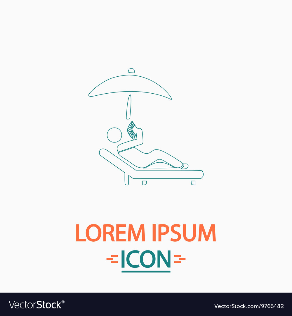 Relax computer symbol Royalty Free Vector Image