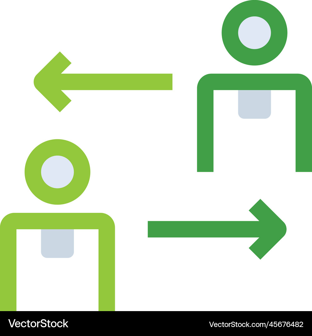Team sharing business management icon with green Vector Image